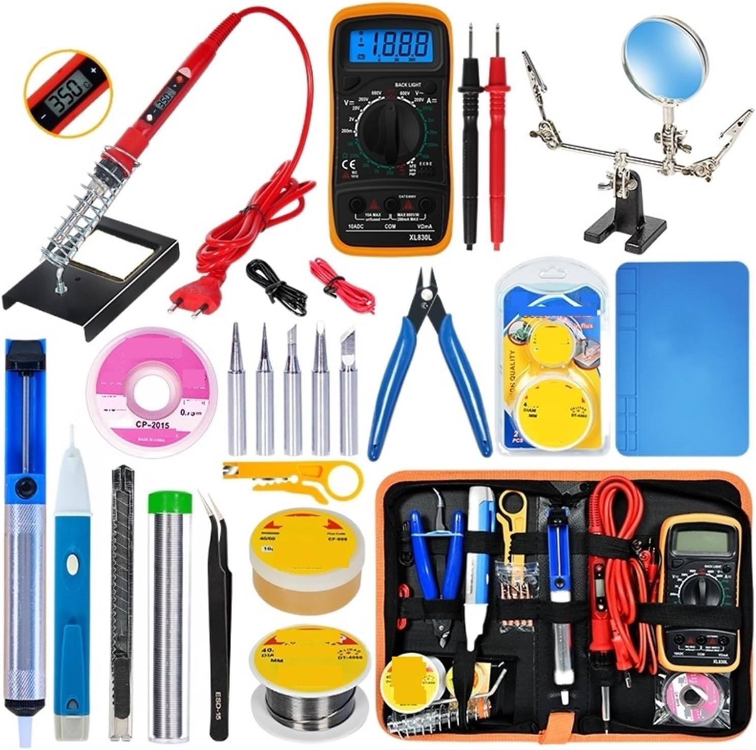 Amazon.com: Soldering Iron Premium Kit Soldering Iron Kit,80W ...