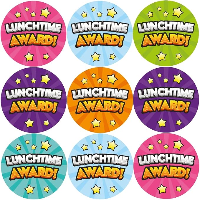 144 Lunchtime Award Reward Stickers for Children, School Teachers ...