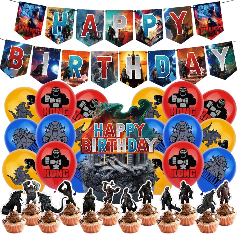 Godzilla Balloons Birthday Party Decorations, Godzilla Party Supplies ...