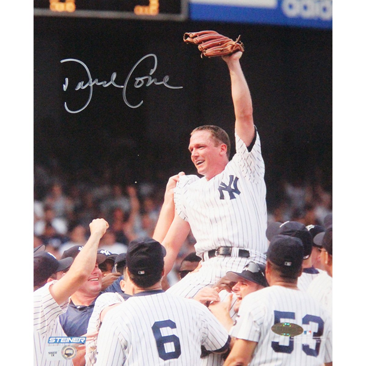 MLB New York Yankees David Cone Perfect Game Carry off Signed Vertical ...