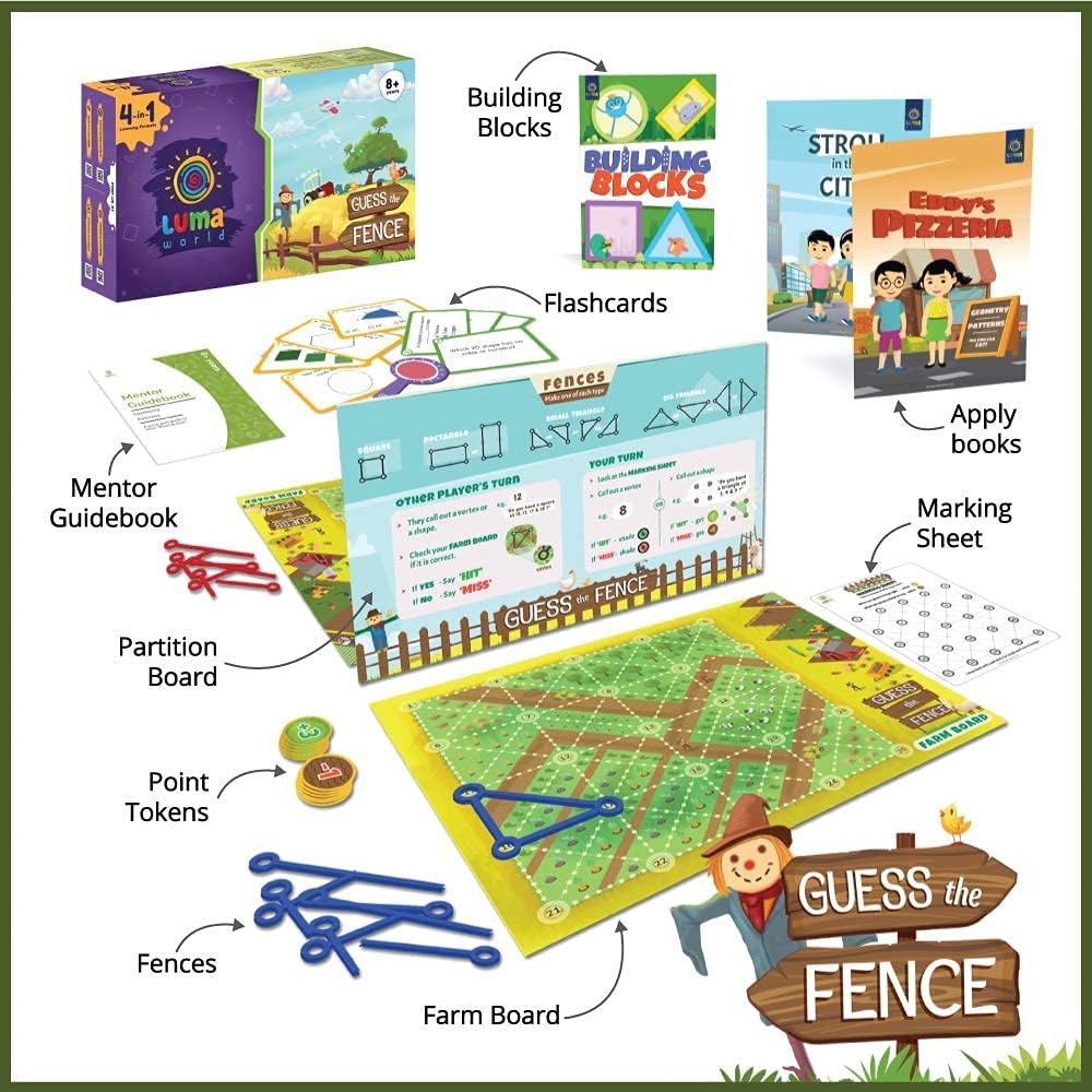 LUMA WORLD ADD LIFE TO LEARNING Guess The Fence 4-in-1 Educational ...