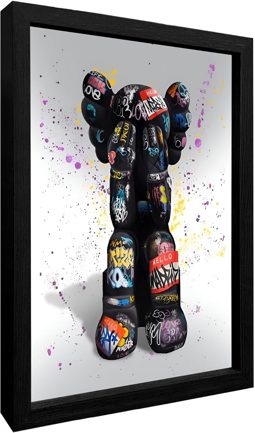 Amazon.com: lixinxuyang Frame Hypebeast Kaws Wall Art, 12x16 inch Kawss ...