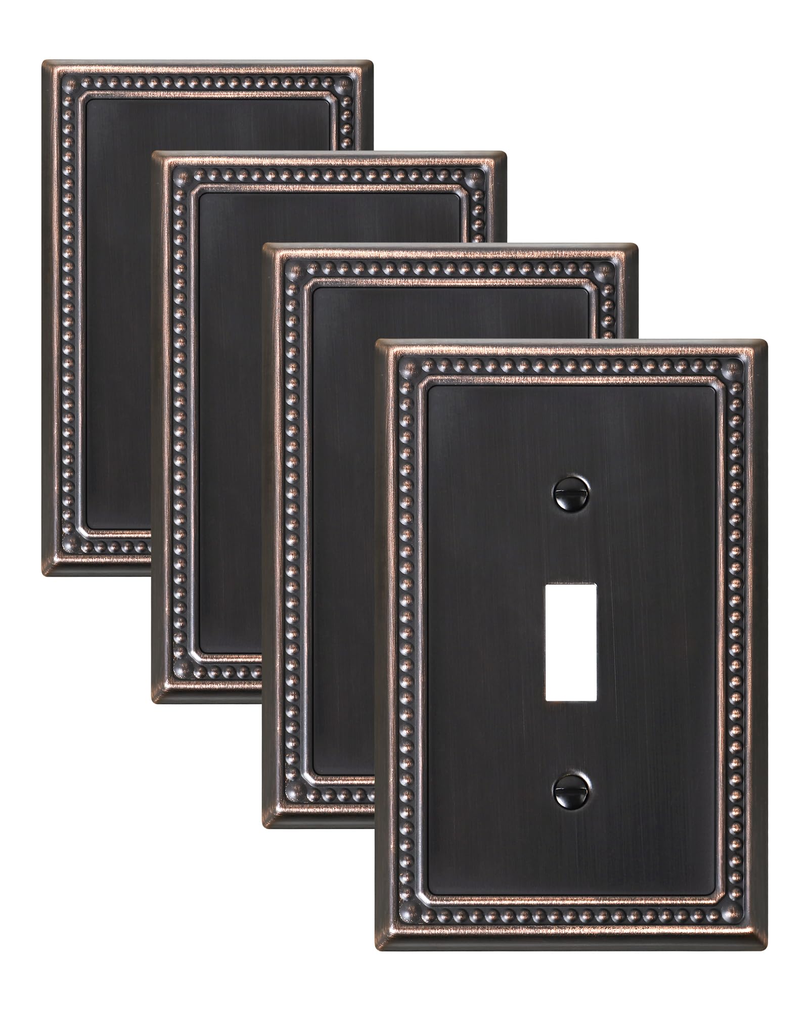 Snapklik.com : TREEWELL 4-Pack Single Toggle Light Switch Cover Plate