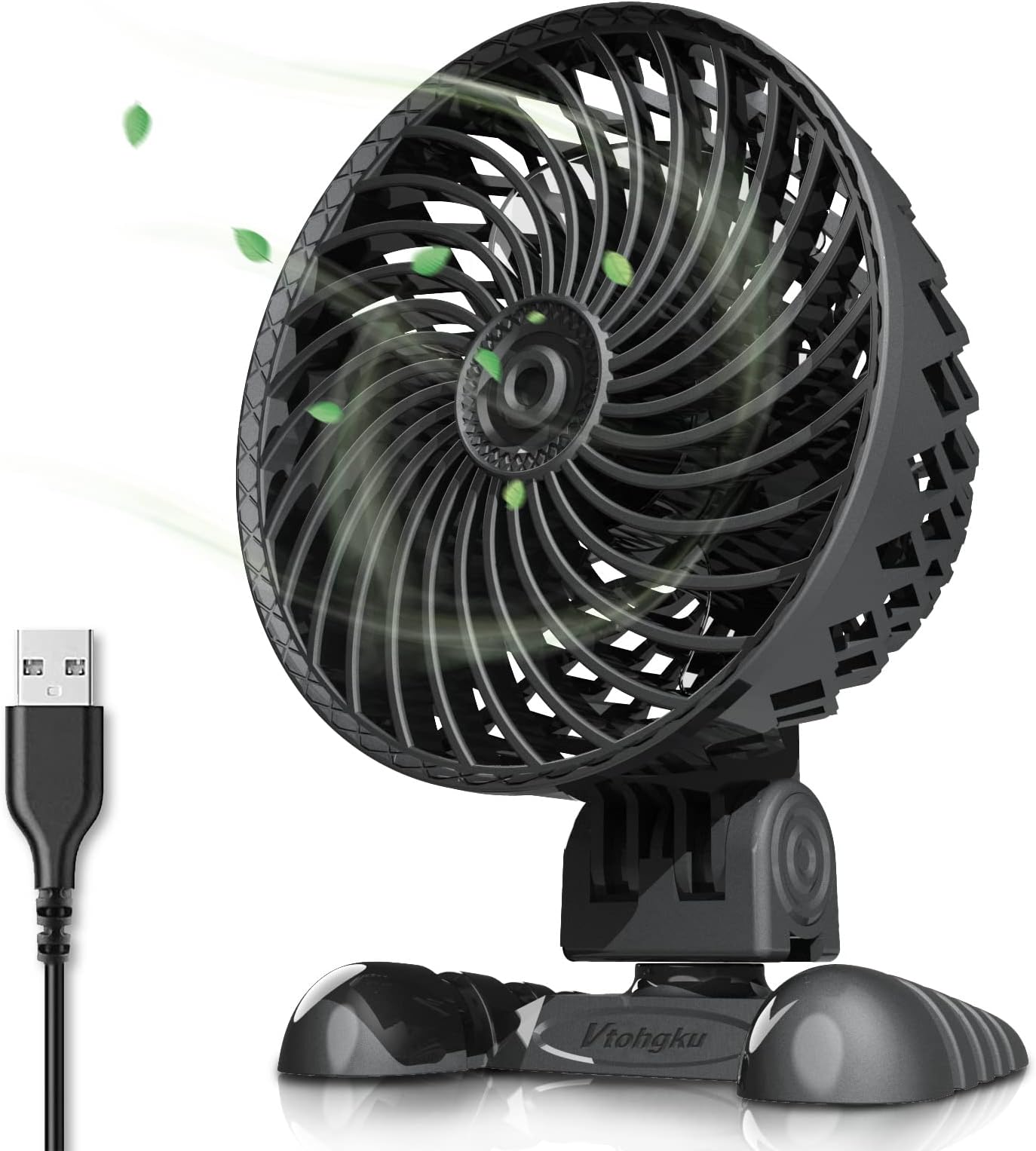 TOPK USB Ventilator 2 Stück Mini Tischventilatoren leiser Betrieb und ...