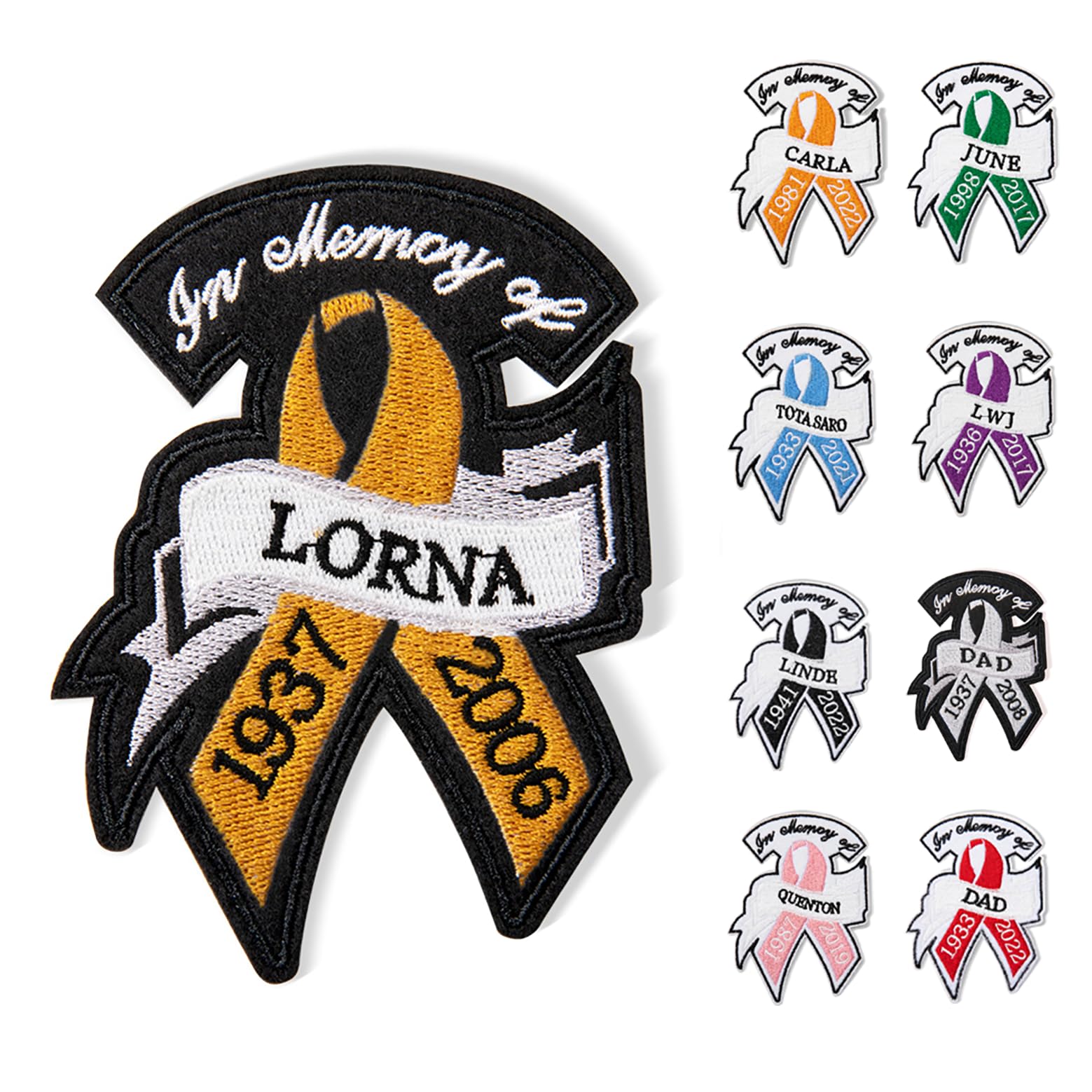 Amazon.com: Personalized Embroidery Memorial Patch, Custom in Memory of ...
