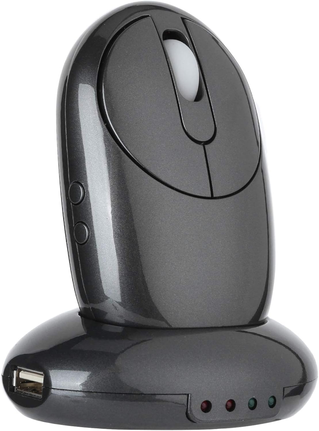 Drahtlose Maus, 2,4-GHz-Gaming-Funkmaus mit 4-Port-USB-Hub-Ladestation ...