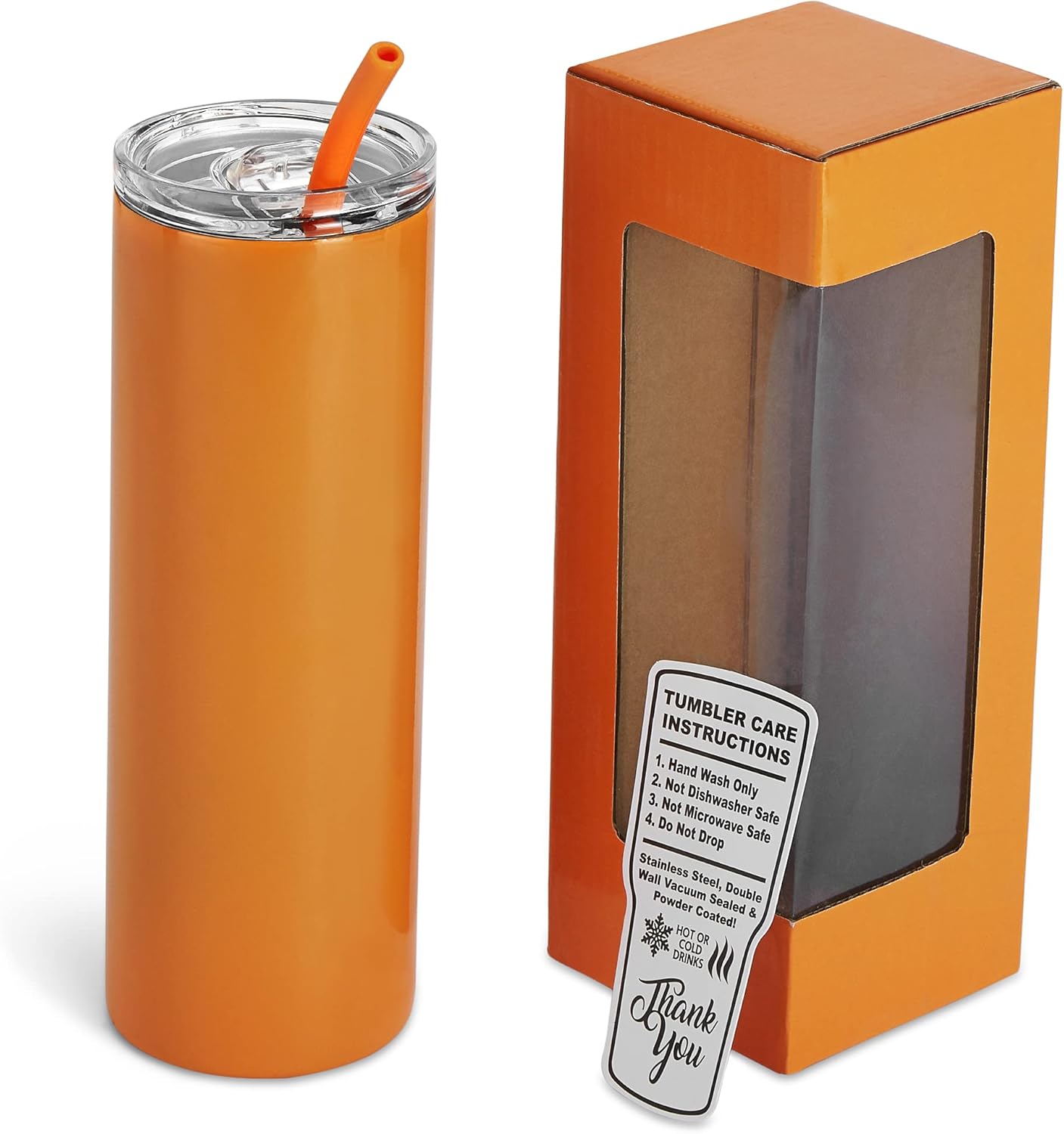 Amazon.com | makerflo 20oz Skinny Powder Coated Tumbler: Craft-Ready ...