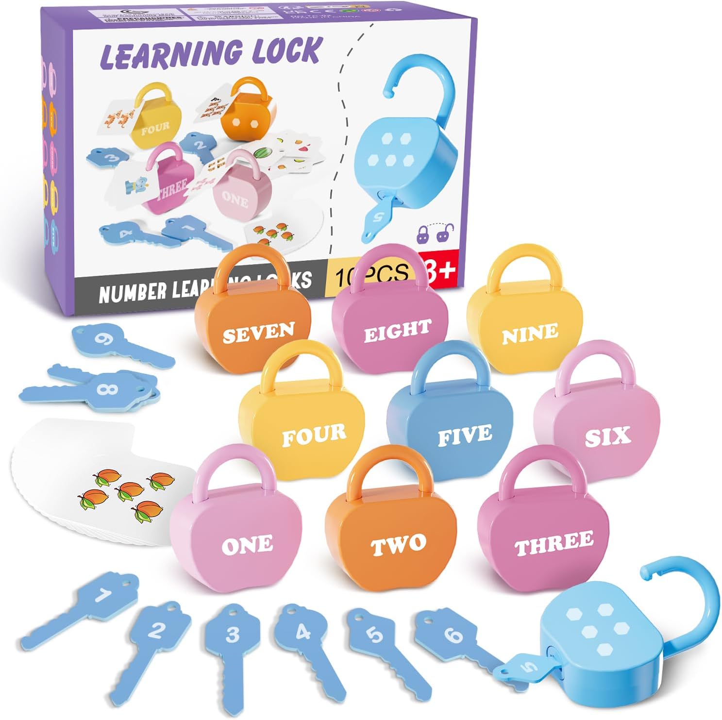 Amazon.com: YYDeek Locks and Key Toddler Toys, Number Counting Cause ...