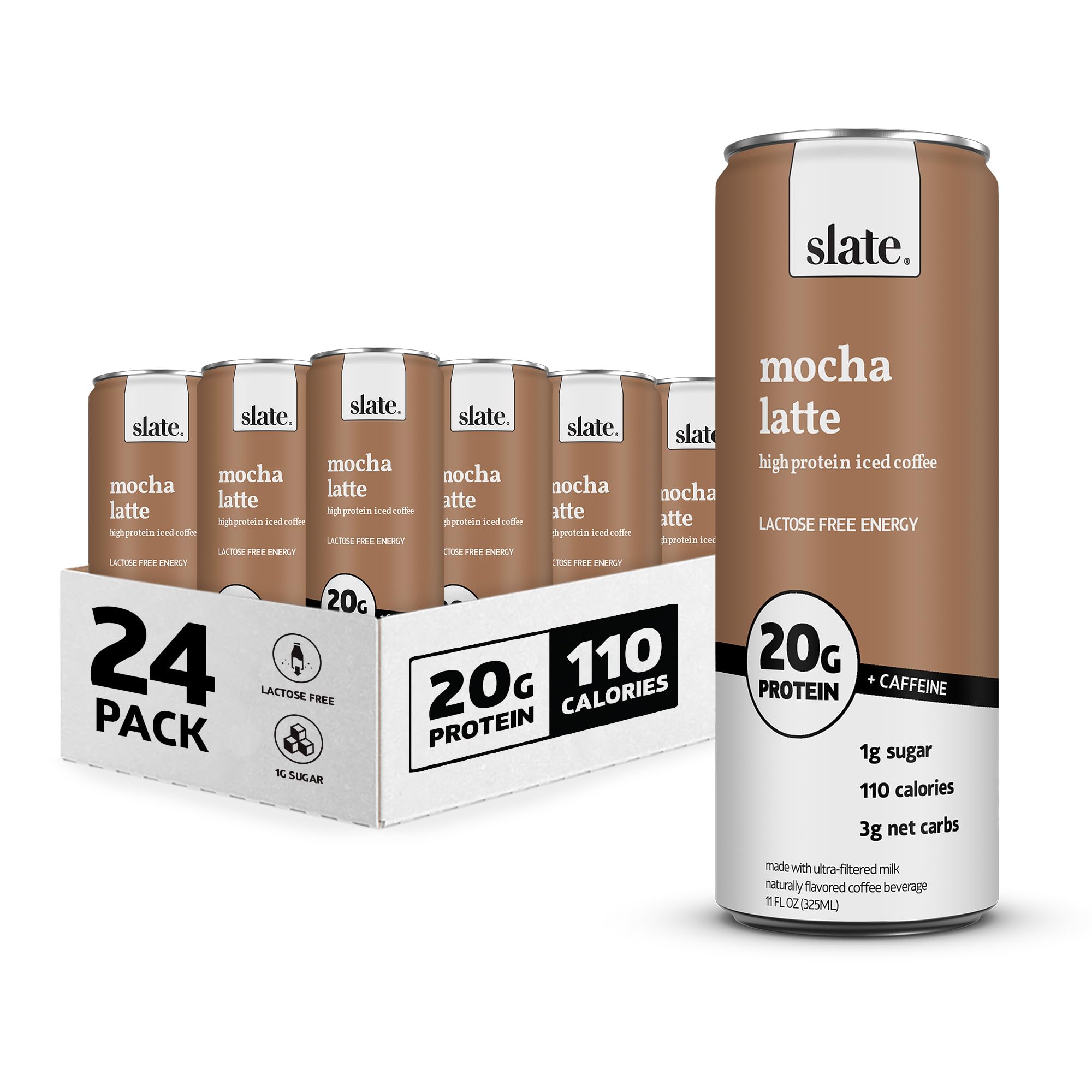 Amazon.com : Slate Milk - High Protein Iced Coffee - Mocha Latte ...