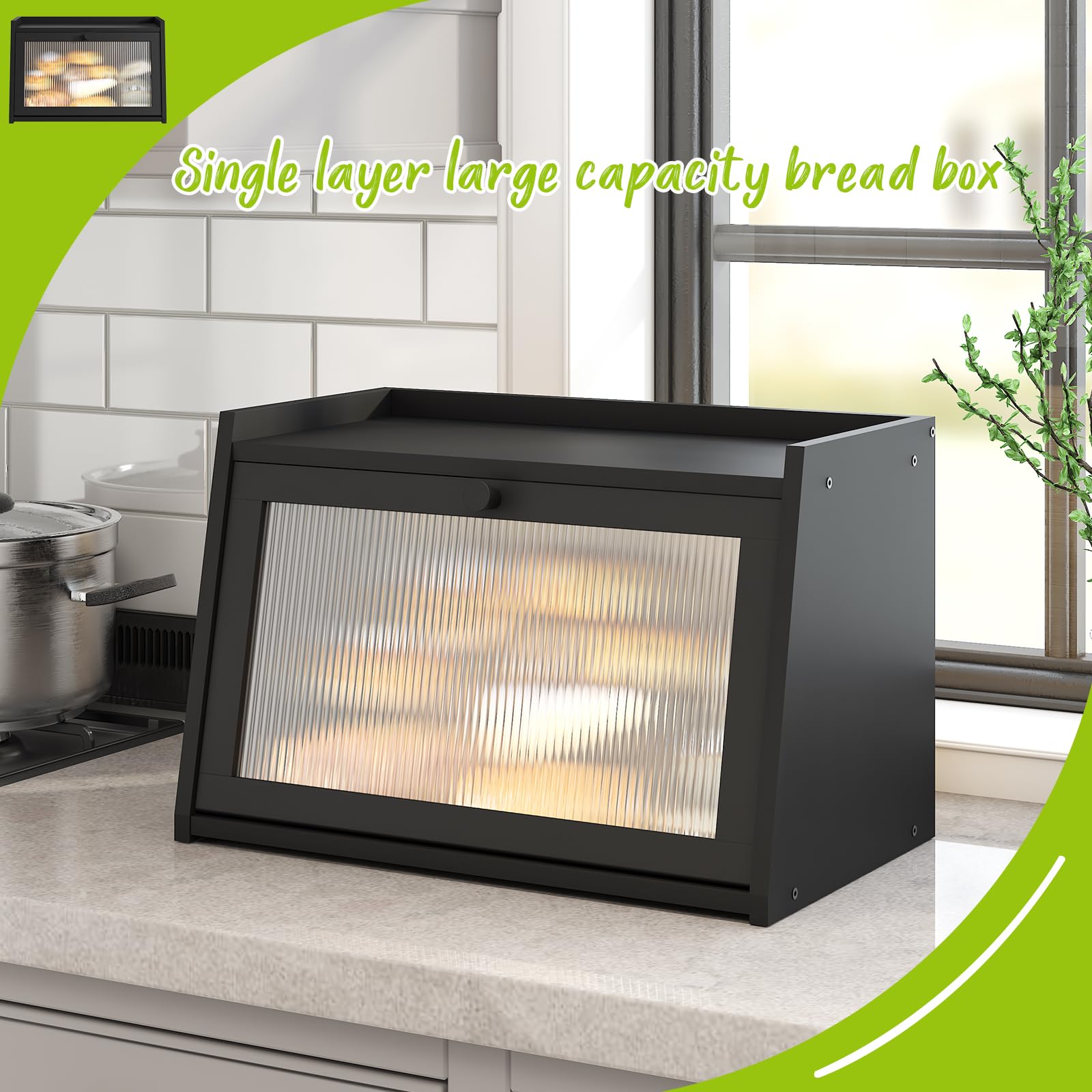 Snapklik.com : BMOSU Bread Box Kitchen Countertop