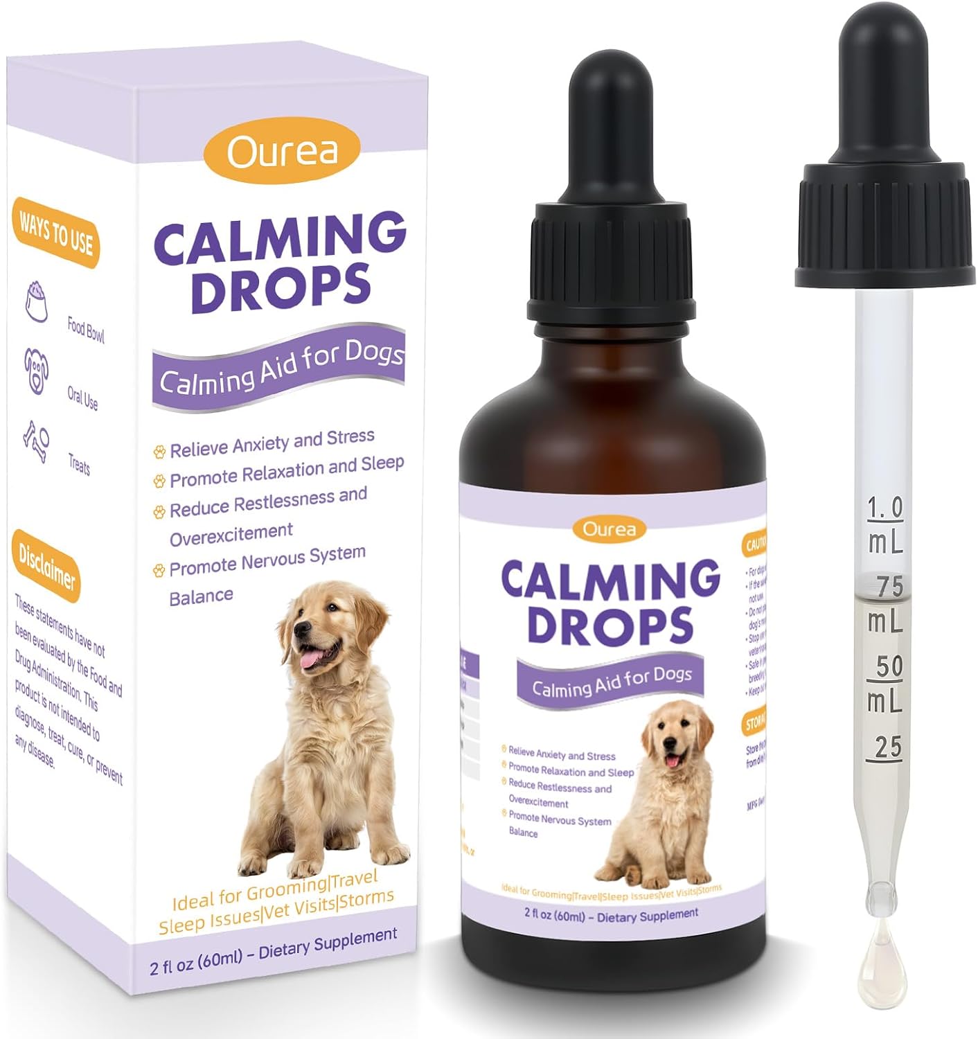 Amazon.com: Sedation Drops for Dogs Nail Trimming Grooming, Natural ...
