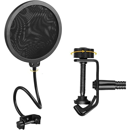 Techblaze Double Layer Microphone Filter POP Filter Studio Microphone ...