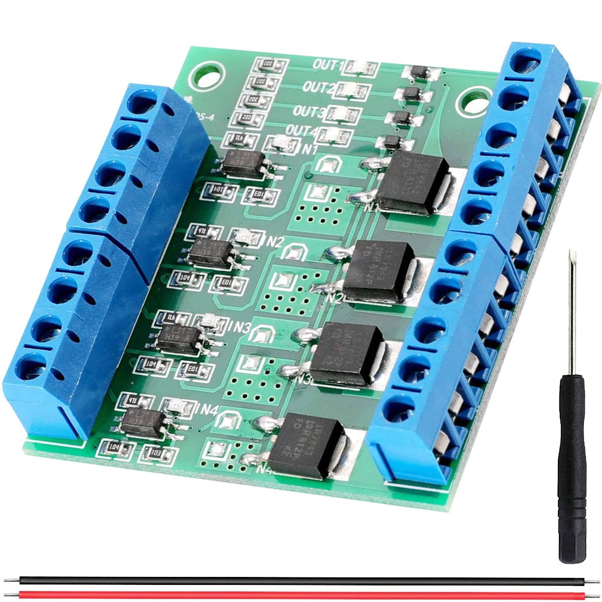 DKARDU 4-Channel Driver Module PWM MOS FET Trigger Switch Module 3-20V ...