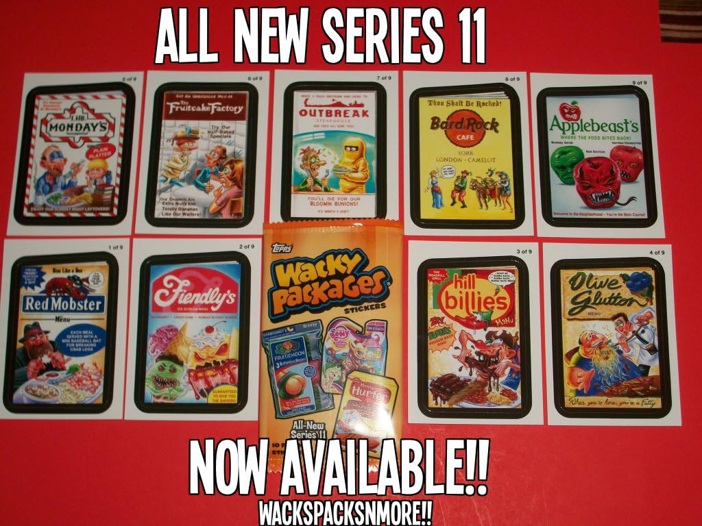 Amazon.com: 2013 Wacky Packages Ans11 Rude Food Complete Set + Wrapper ...