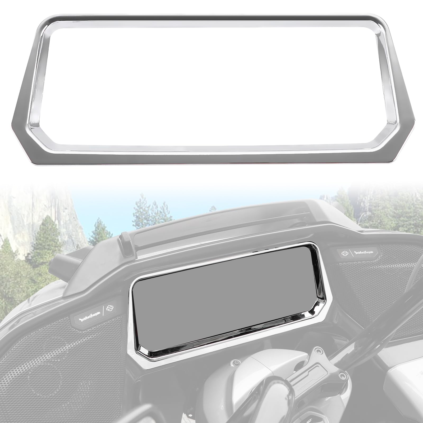 ABS Inner Fairing Trim Harley Chrome Dashboard Trim For 2024 Harley ...
