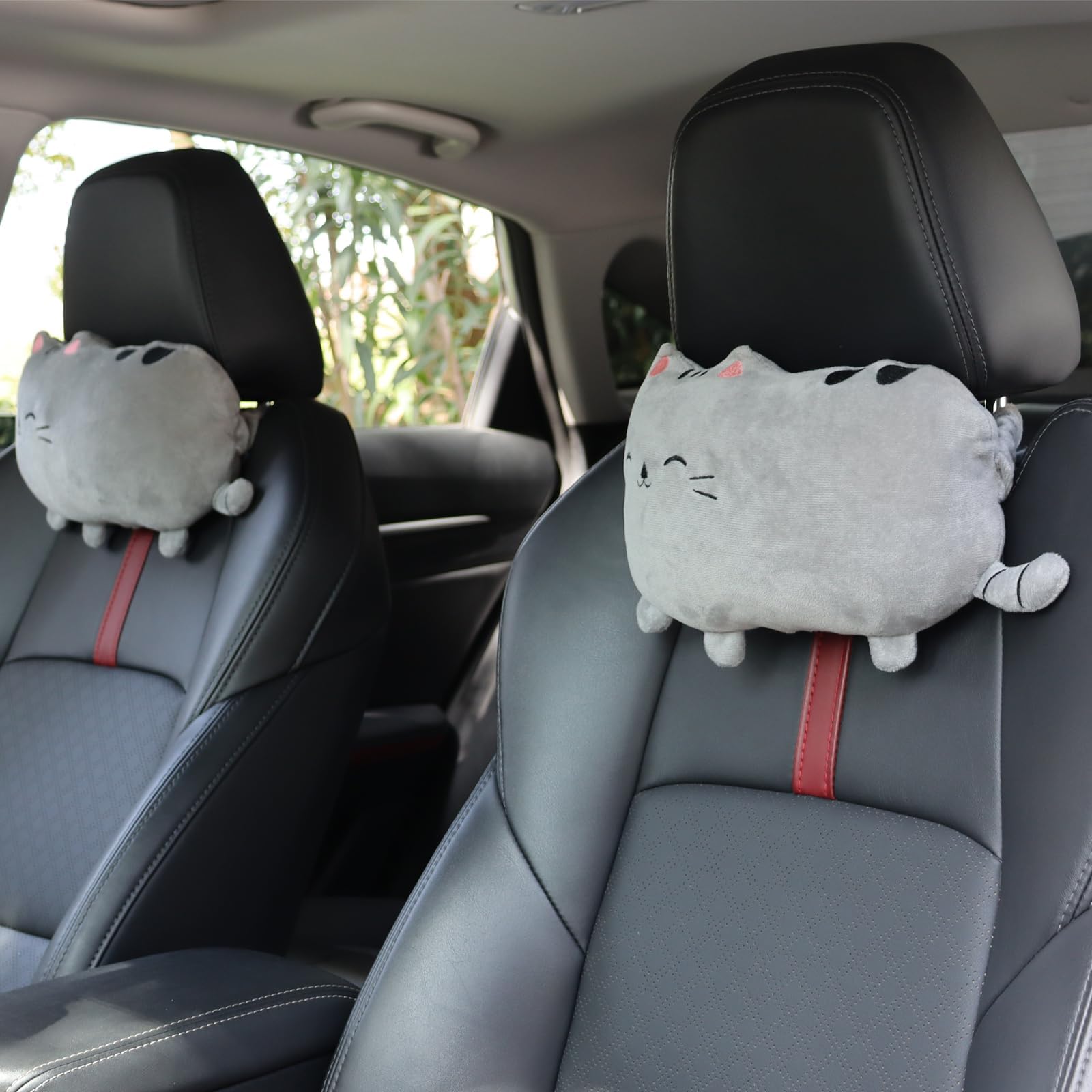 Amazon.com: 2 Pack Heart Shaped Cute Car Headrest Pillow with Angel ...
