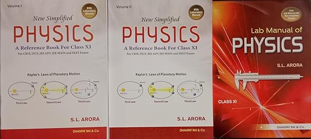 Buy New Simplified Physics Class 11 Reference Books by S.L. Arora, Set ...