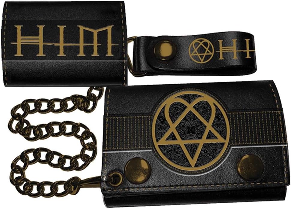 Amazon.com : Bioworld Merchandising - HIM Chain Wallet Logo ...