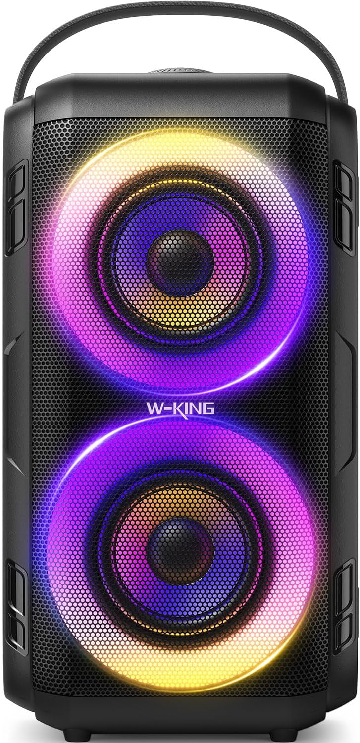 Amazon.com: W-KING 80W Portable Party Boom Box Outdoor Wireless ...