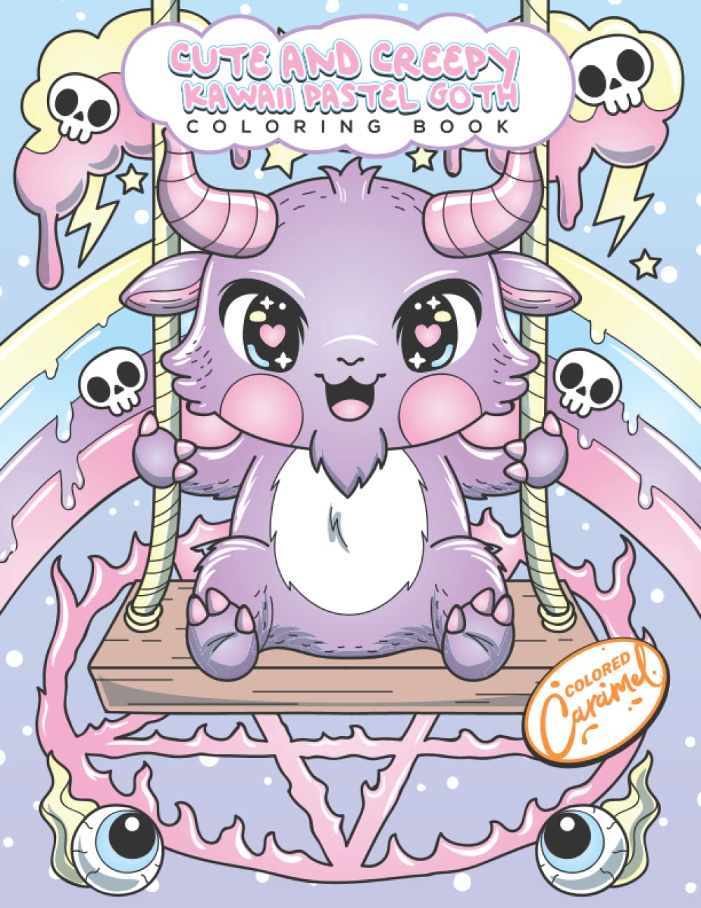 Cute and Creepy Kawaii Pastel Goth Coloring Book: Caramel, Colored ...