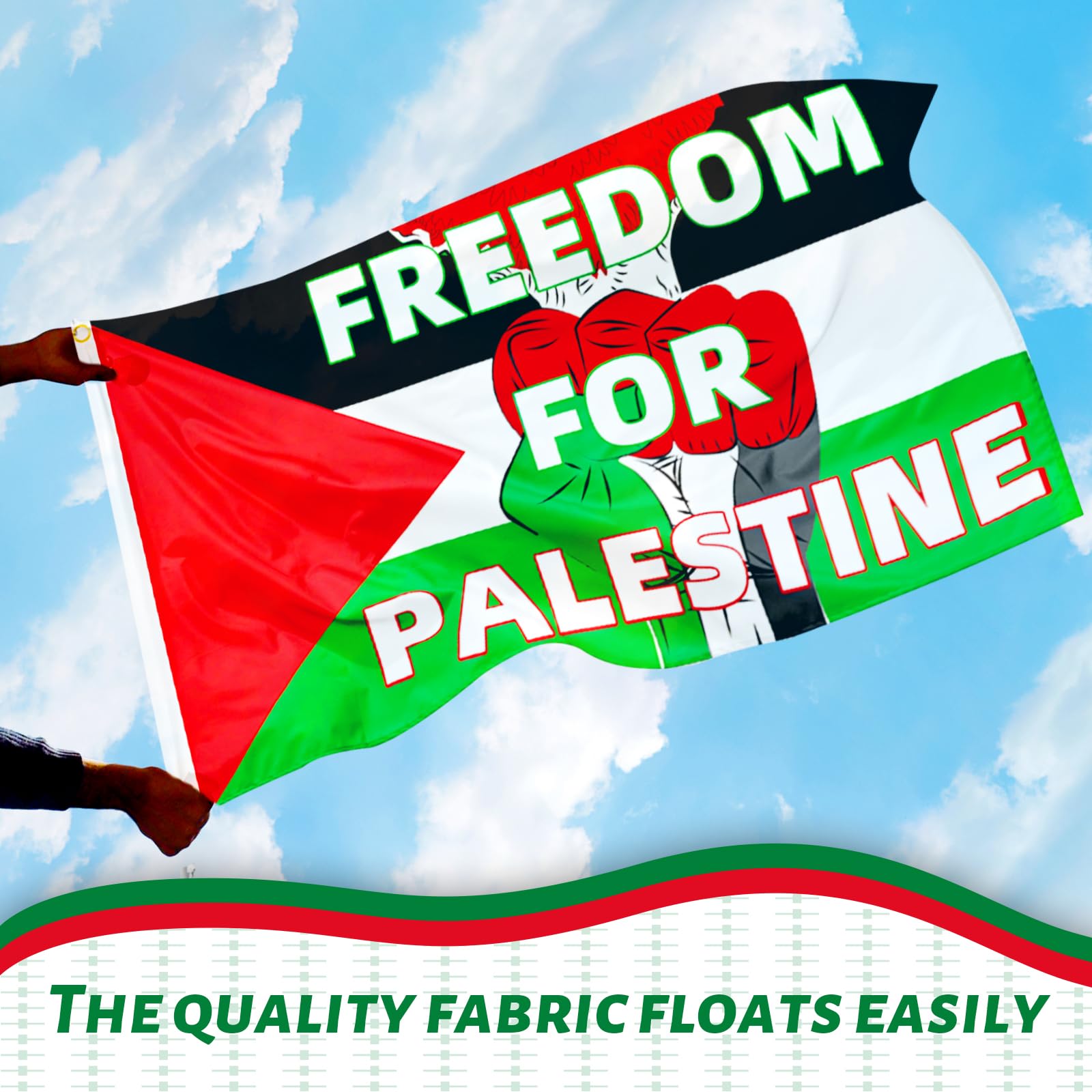 Large Palestine Flag 3x5Ft Vivid Color Palestinian Flag Fade Resistant ...