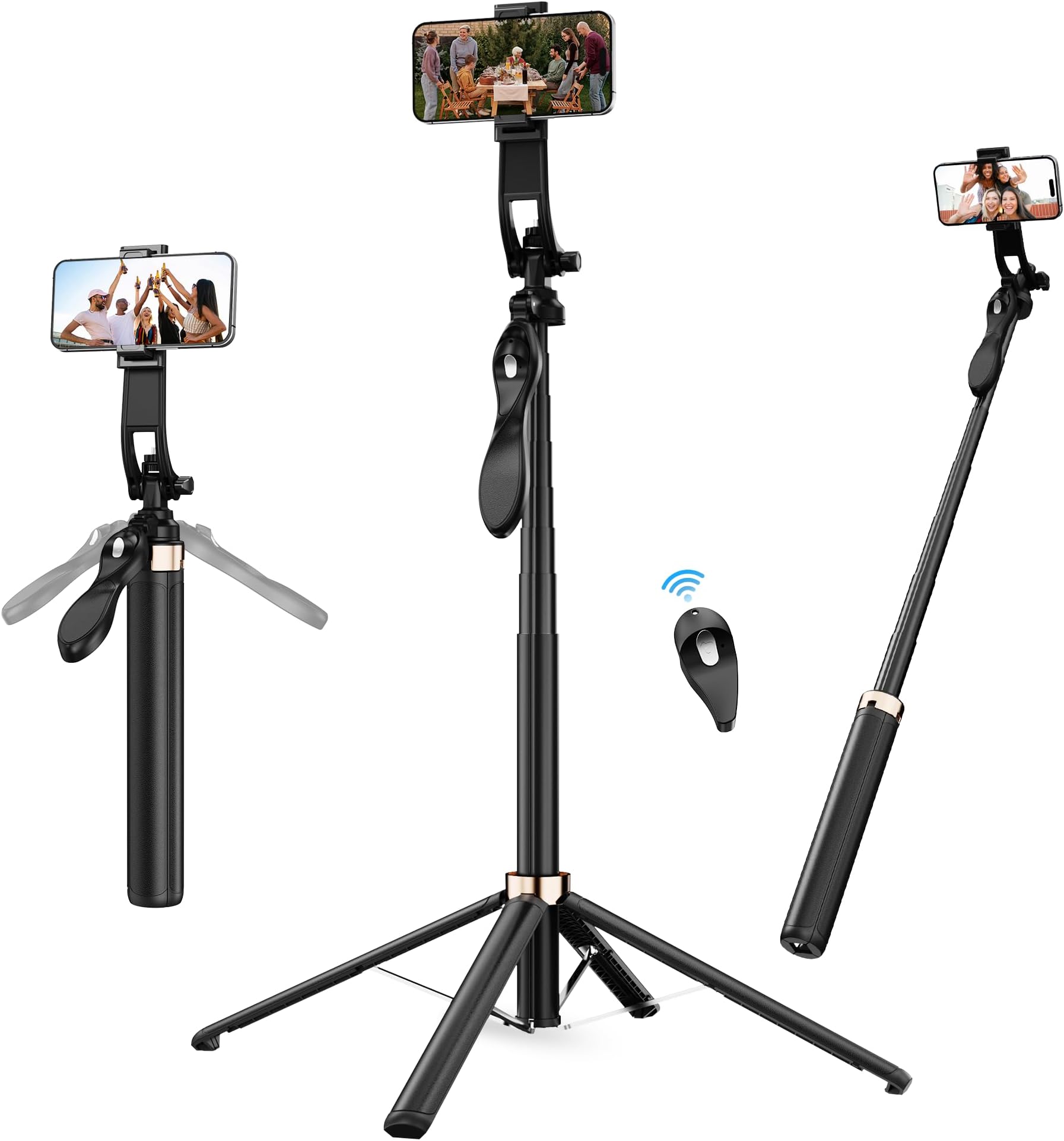 Amazon.com: Eicaus Adjustable 72'' Cell Phone Tripod with Remote ...