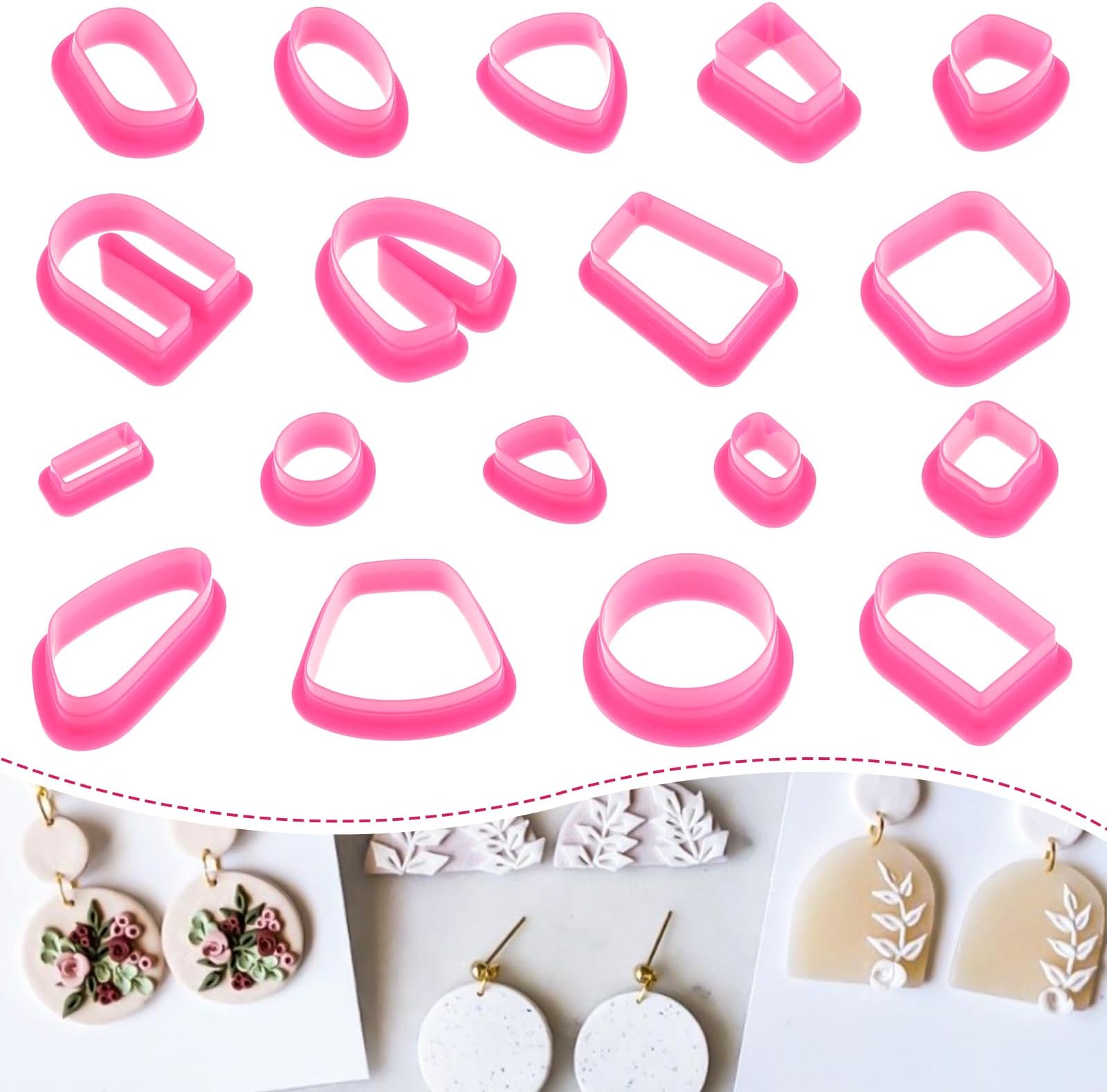 Amazon.com: COMNICO Polymer Clay Cutters Kit 18 Different Shapes for ...