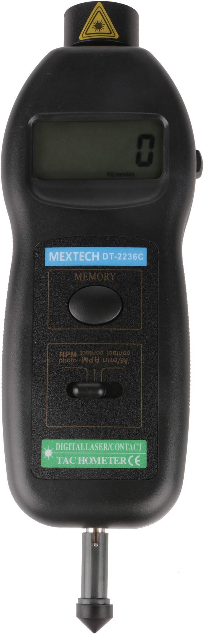 Handheld Digital Laser Tachometer Non-Contact RPM Meter Motor Speed ...