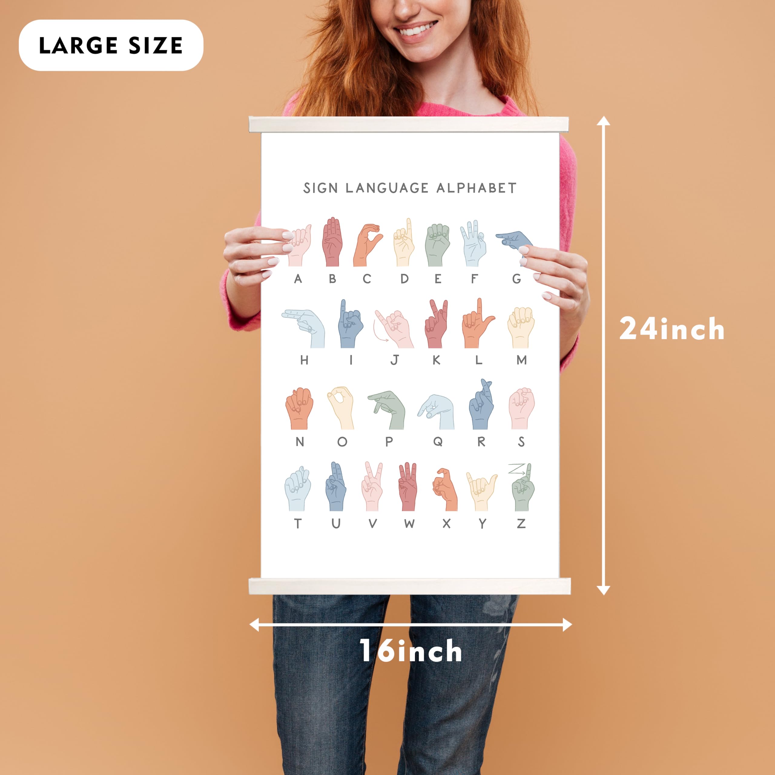 Snapklik.com : American Sign Language Poster, ASL Alphabet Hanging ...