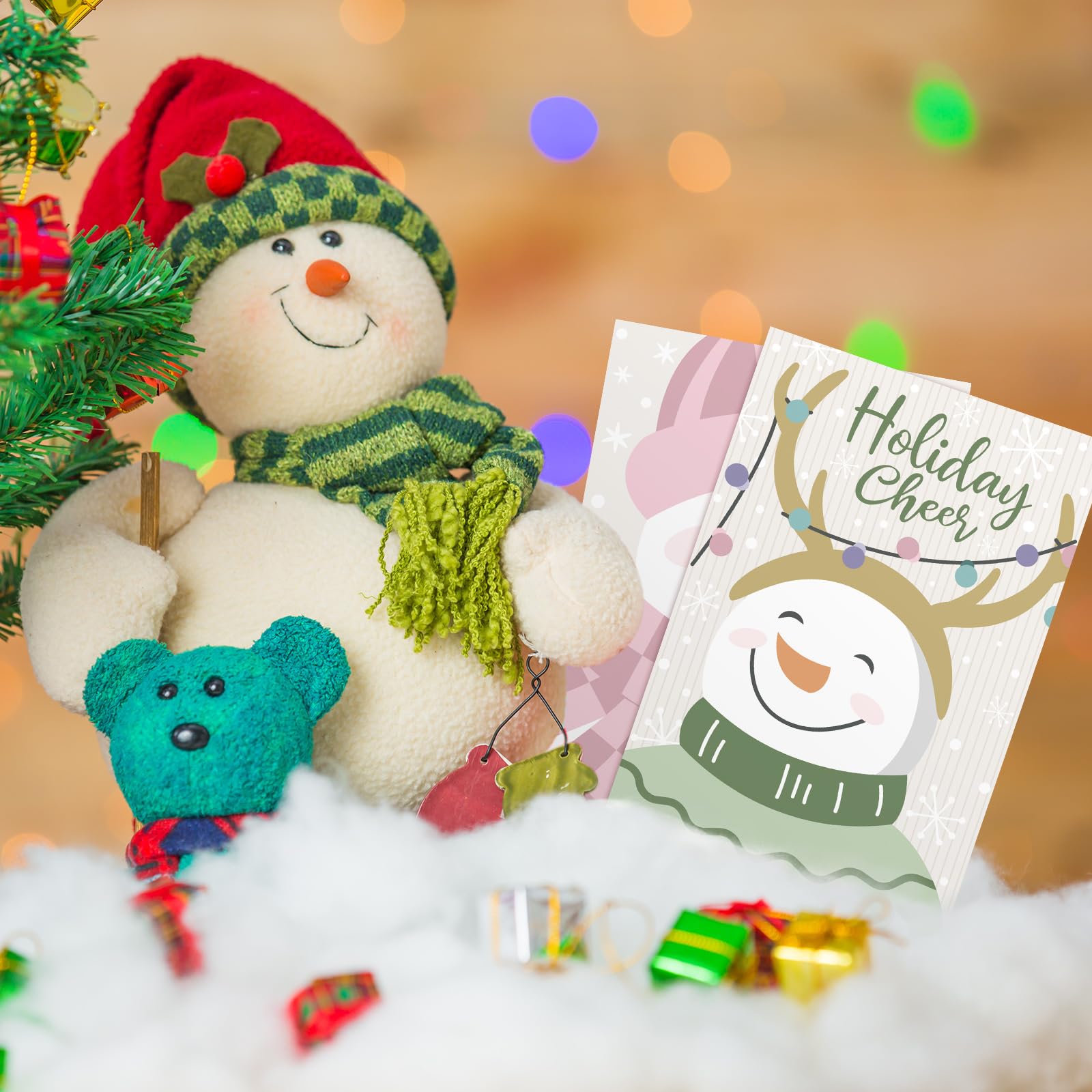 Snapklik.com : Nuanchu 80 Pcs Snowman Christmas Cards Bulk 4 X 6 Winter ...