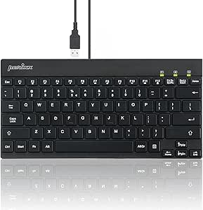 Amazon.com: Perixx PERIBOARD-426 Wired Mini Low Profile Keyboard (Wired ...