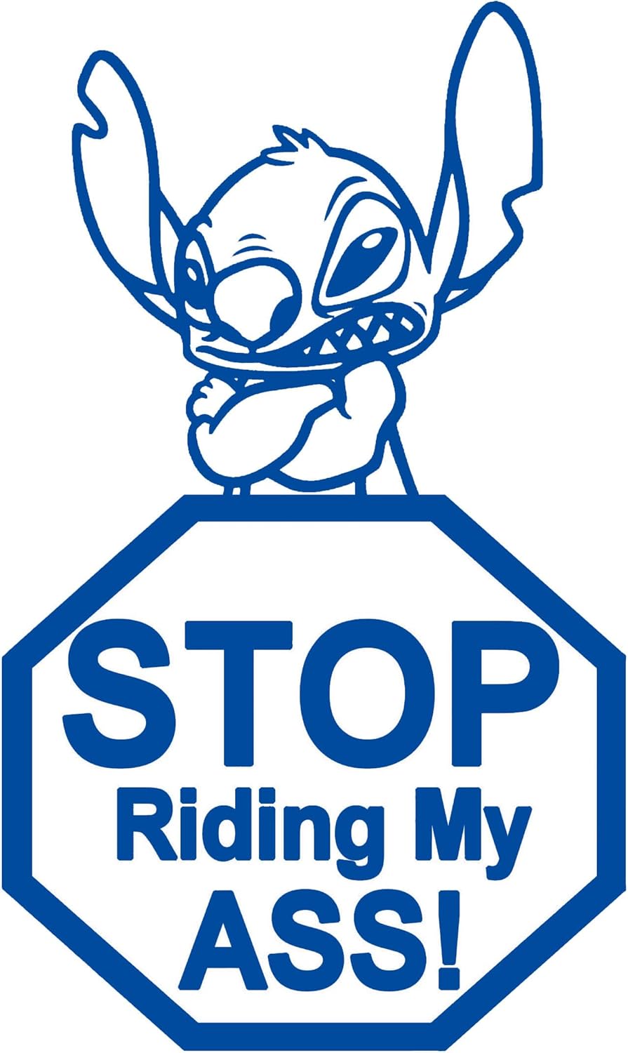 Amazon.com - Stitch, Stop Riding,Vinyl Decal,Sticker for Cars,Windows ...