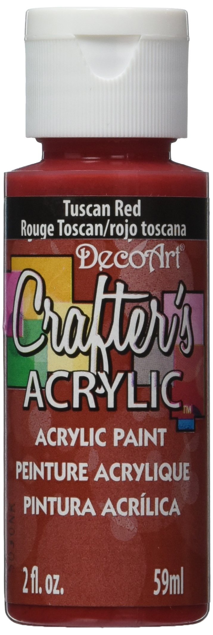 Amazon.com: DecoArt DCA126-3 Crafter's Acrylic Paint, 2-Ounce, Tuscan Red