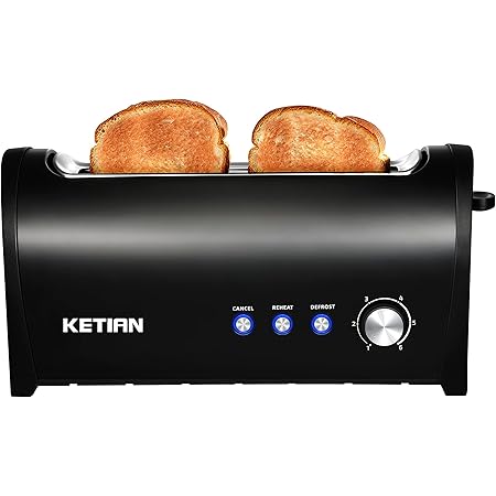 Amazon.com: Long Slot Toaster, 2 Slice Toaster Best Rated Prime with ...