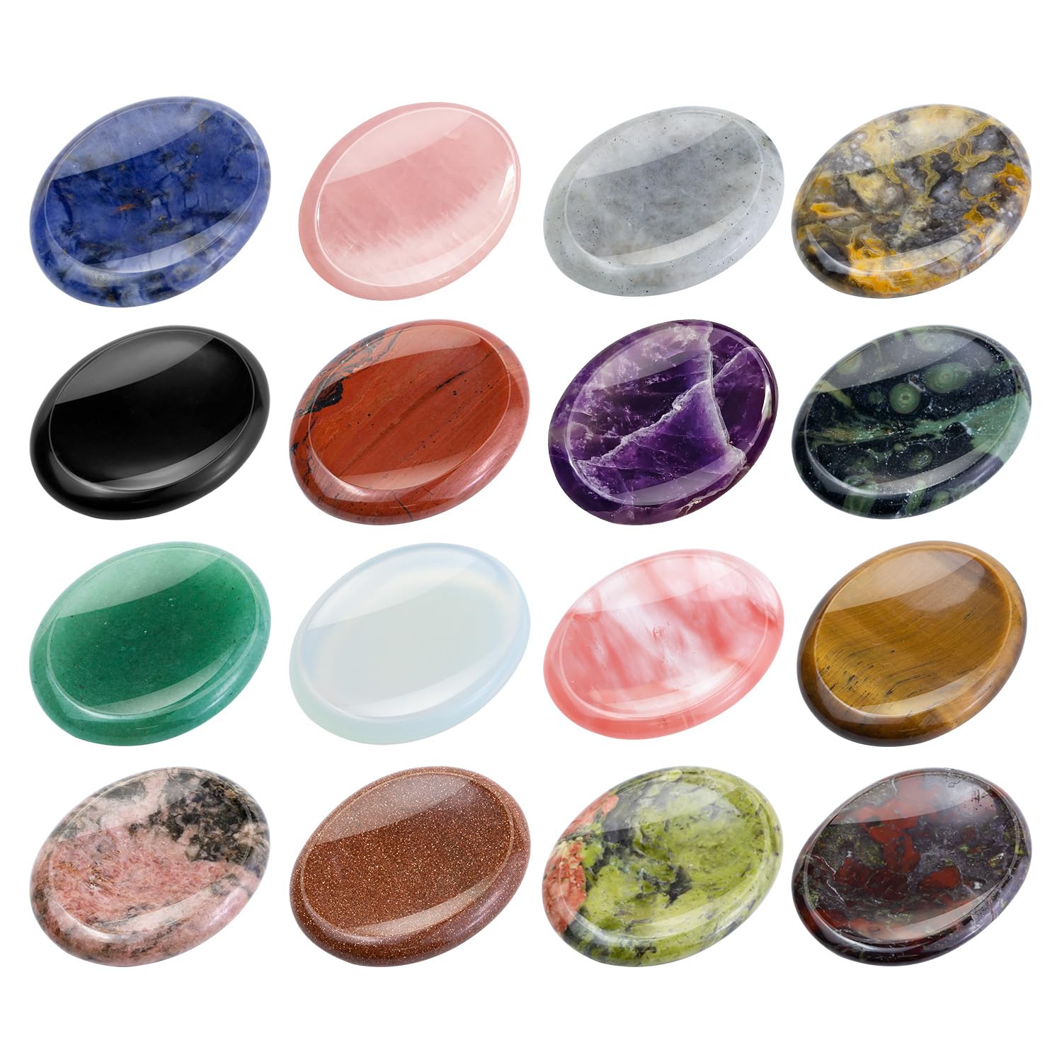 Amazon.com: Mix 4pcs Worry Stone for Anxiety, Carved Pocket Thumb Palm ...