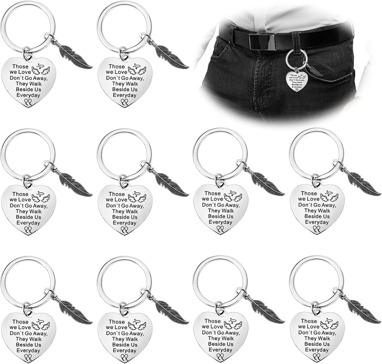 Larrel 10 Pcs Mum Memorial Gifts, Funeral Keychain Loss of Mother ...