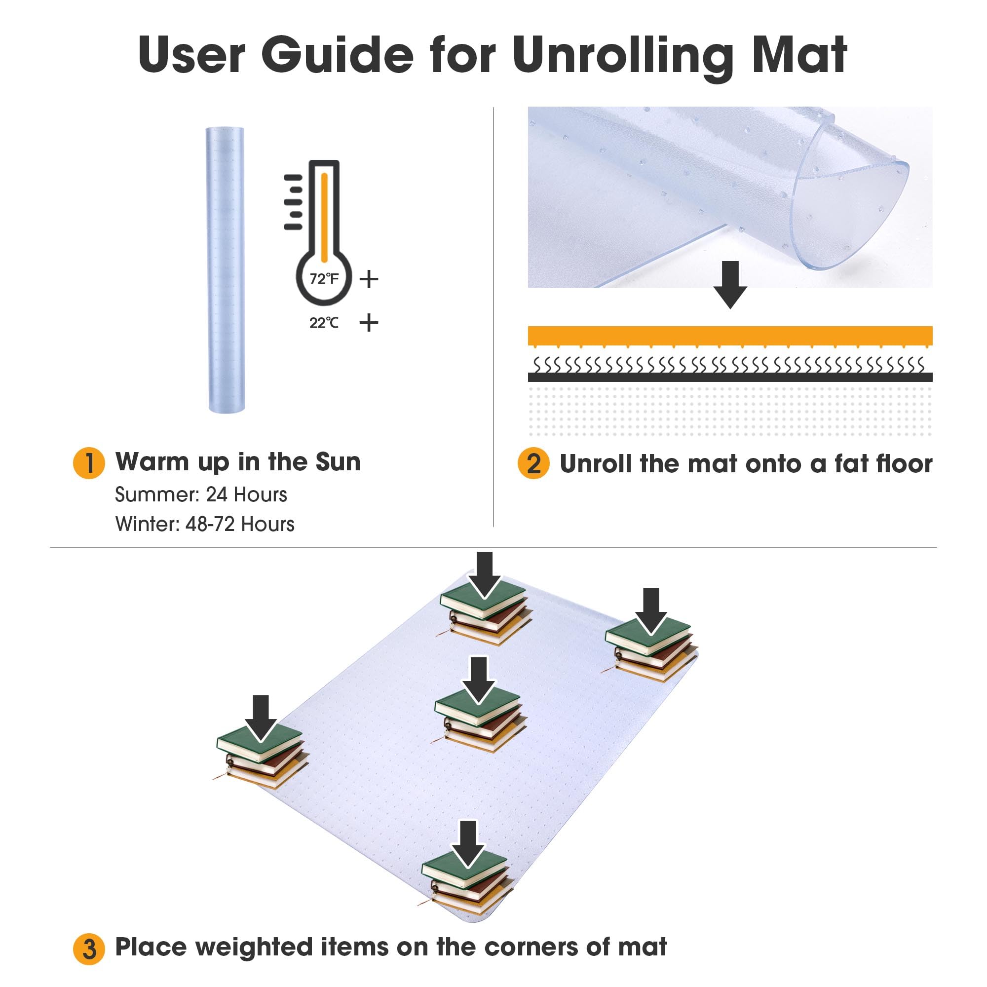 Snapklik.com : Yescom Office Desk Chair Mat For Carpets Low Pile ...