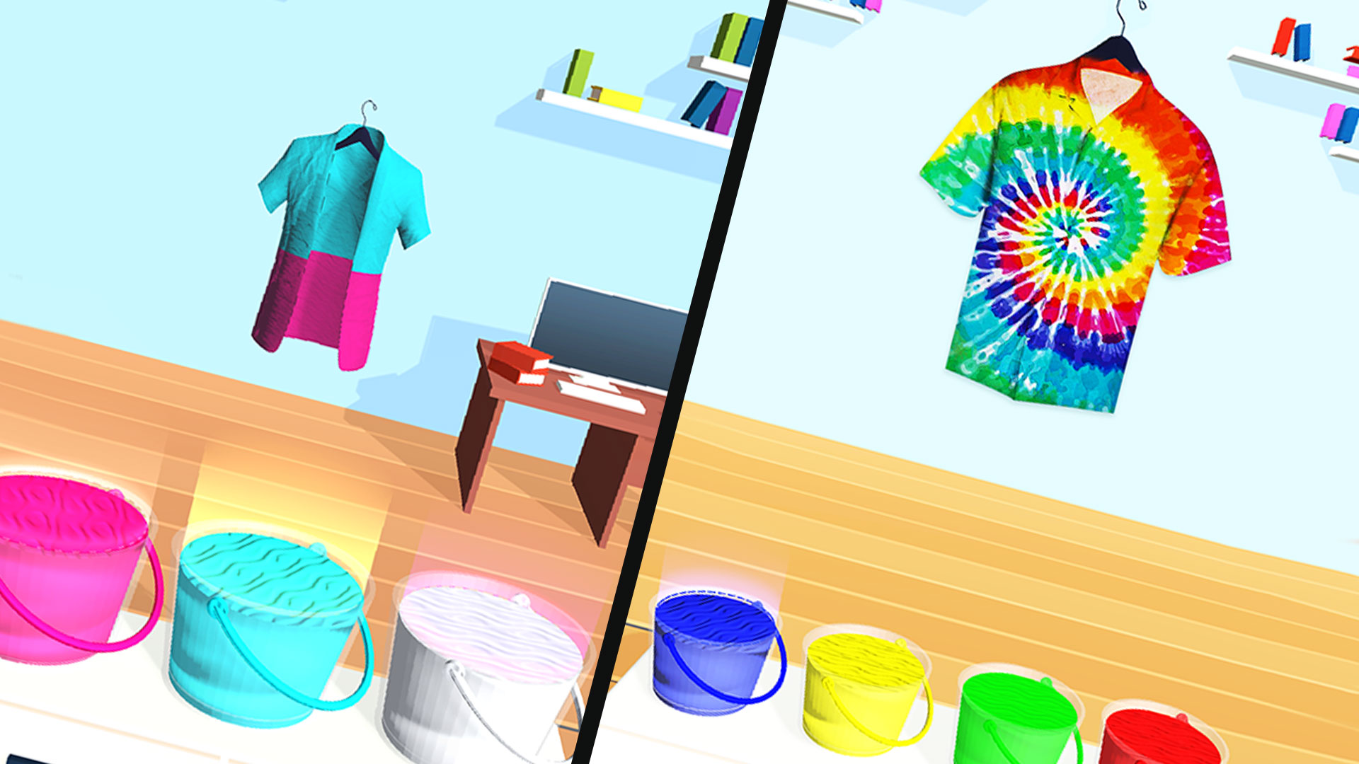 Tie Dye Fashion Makeover Coloring Master: DIY T‑Shirt Color Painting ...