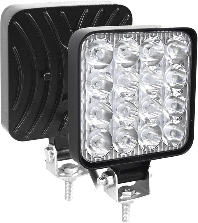 Willpower 2pcs Faro da Lavoro 8.1cm 3.2 Pollici 48W Fari Led 12V 24V Mini Sottile Impermeabile ...