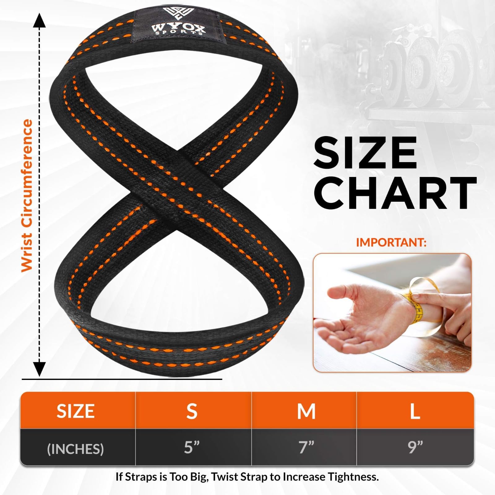 Snapklik.com : WYOX Figure 8 Weight Lifting Straps For Weightlifting ...