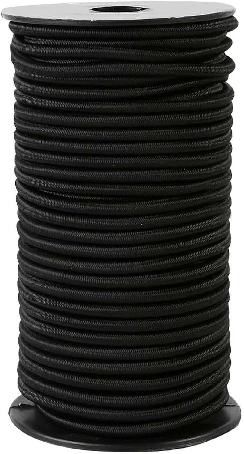 Zakous Strong and Durable Bungee Cord Roll - 3/16" x 100ft Elastic Cord ...