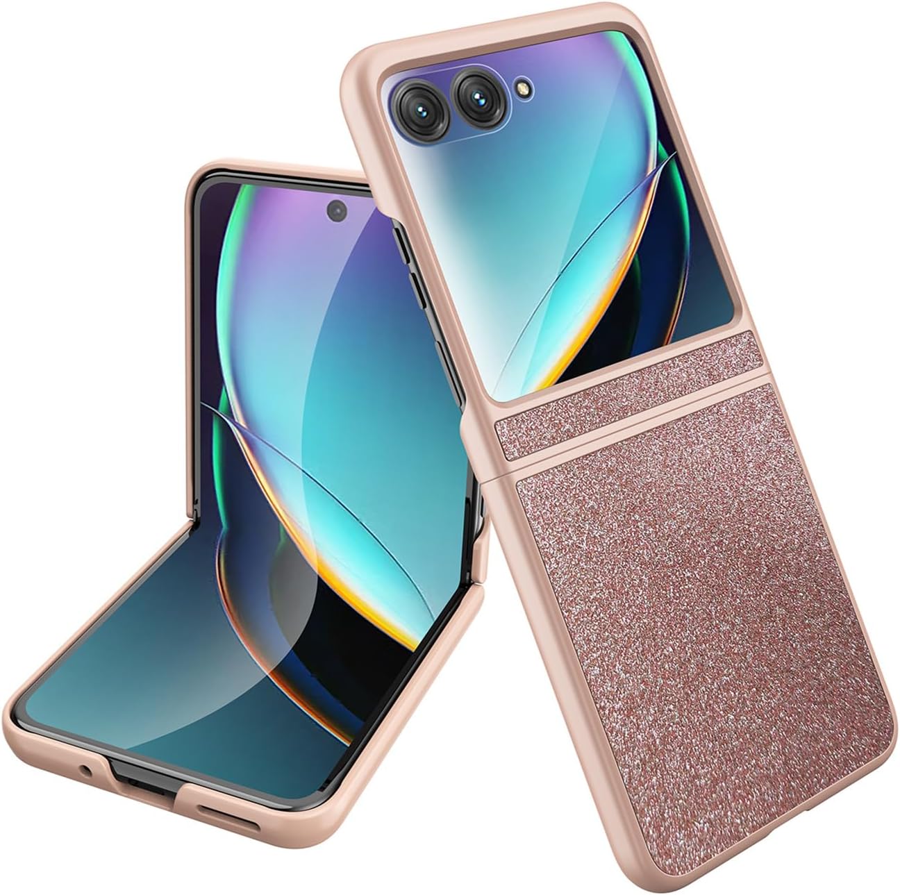 Compatibile con Cover Motorola Razr 40 Ultra Glitter Silicone Antiurto ...