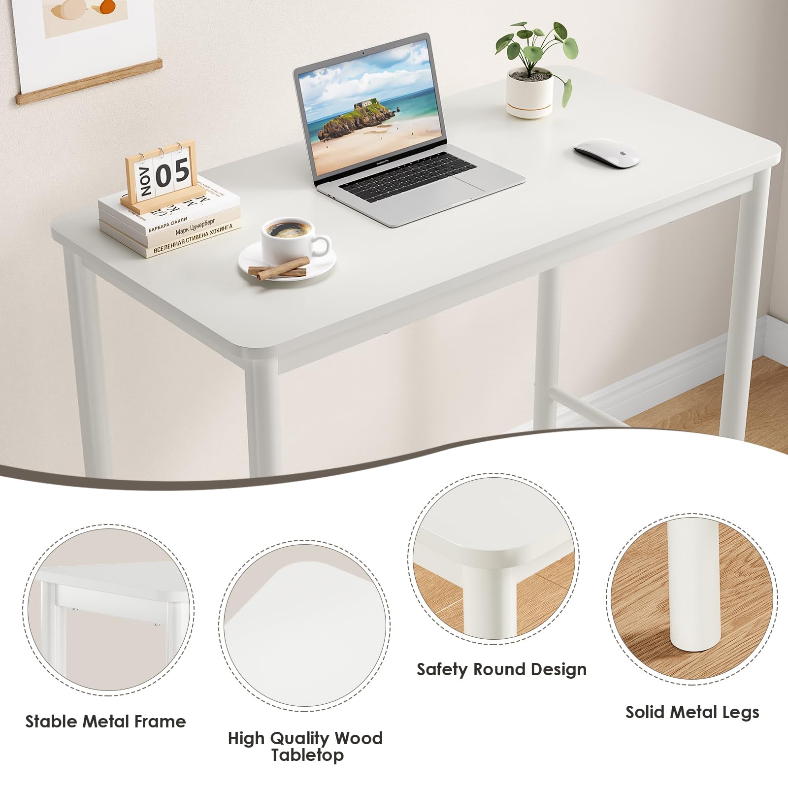 Snapklik.com : Farini 47 Inch Bar Table, Bar Height Pub Table, Counter ...