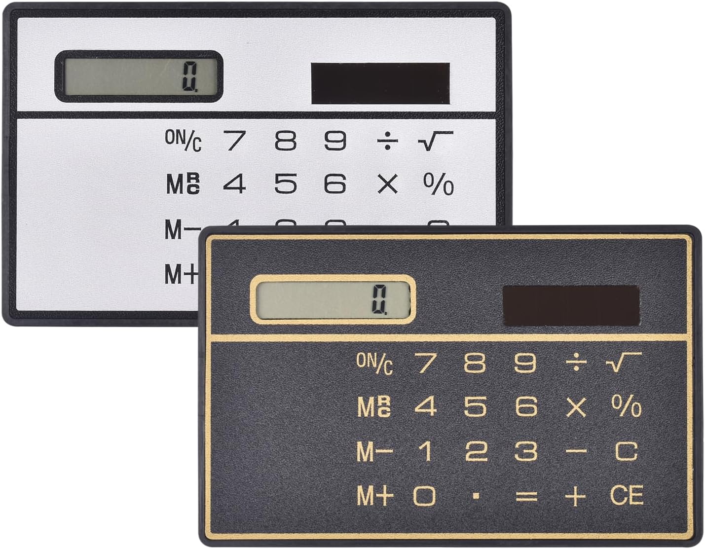 2Pcs Ultra Thin Calculators, Solar Pocket Calculator, 8-Digit Mini ...