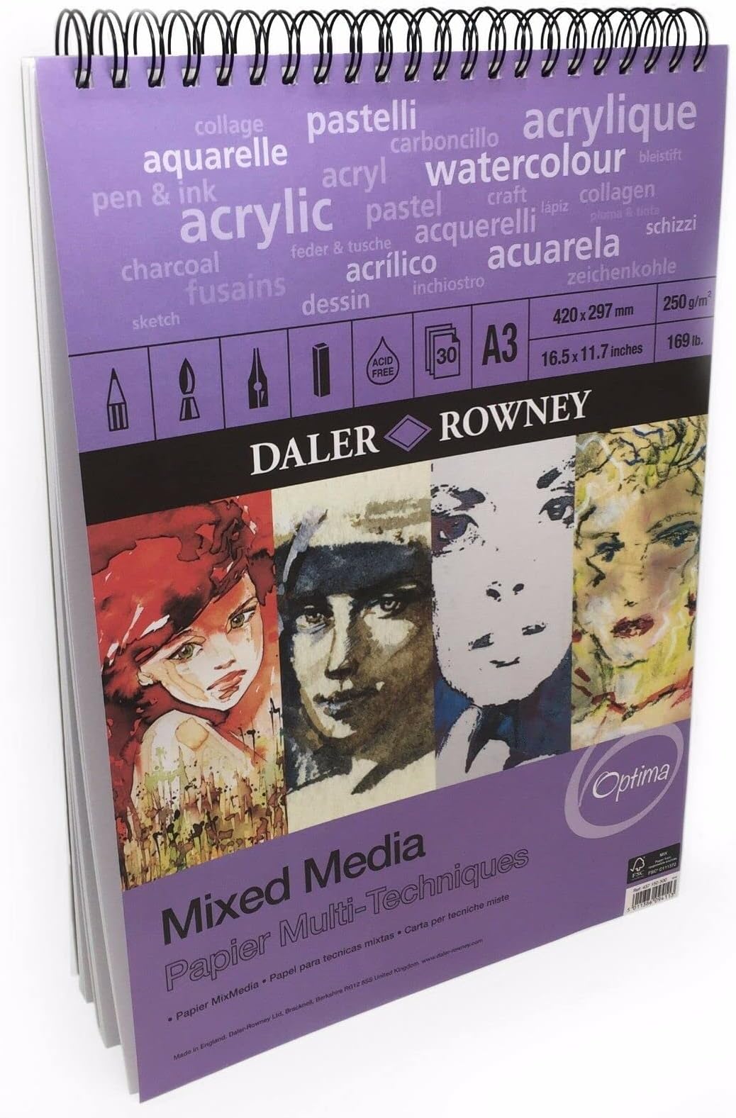 Canson XL Spiral Multi-Media Paper Pad 7 x 10-inch, 60 Sheets ...