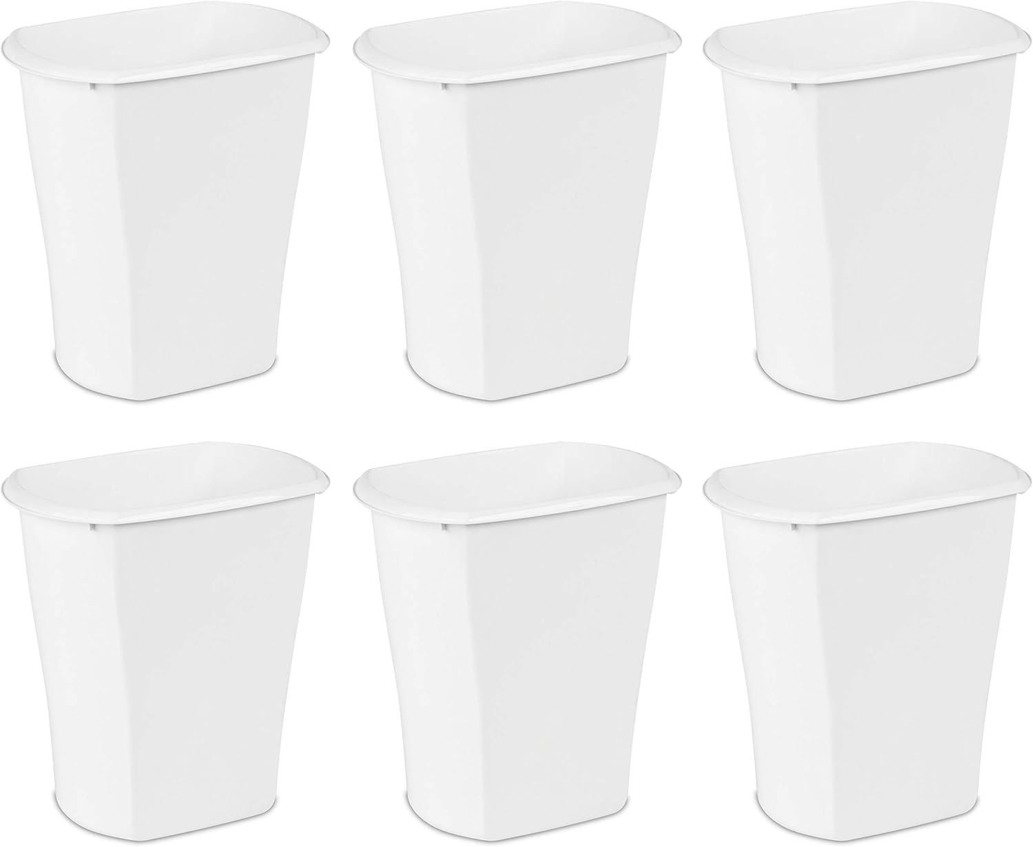 Amazon.com: Sterilite 10518006 3 Gallon Rectangular Wastebasket, White ...
