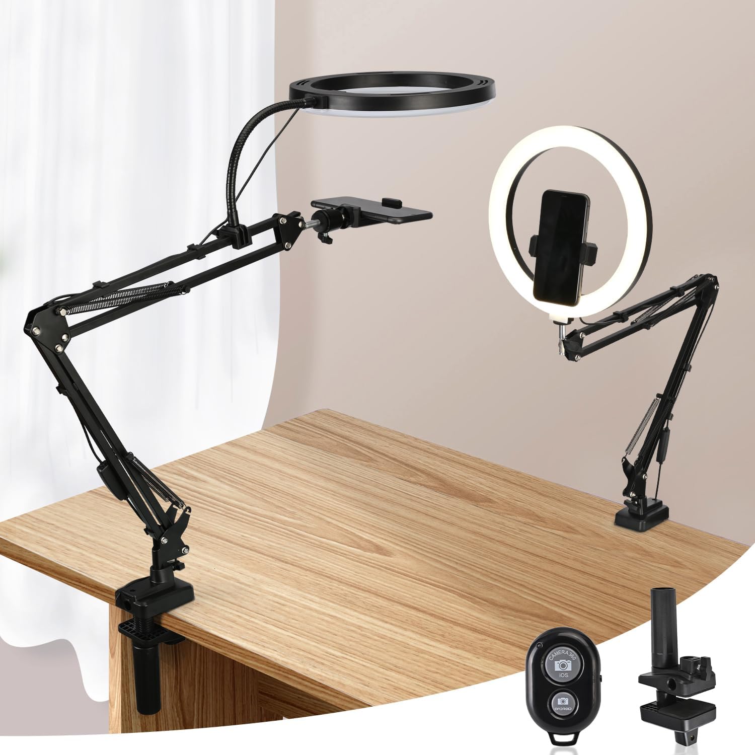 WEIIBDIE 10" Ring Light with Tripod Stand & Phone Holder,Adjustable ...