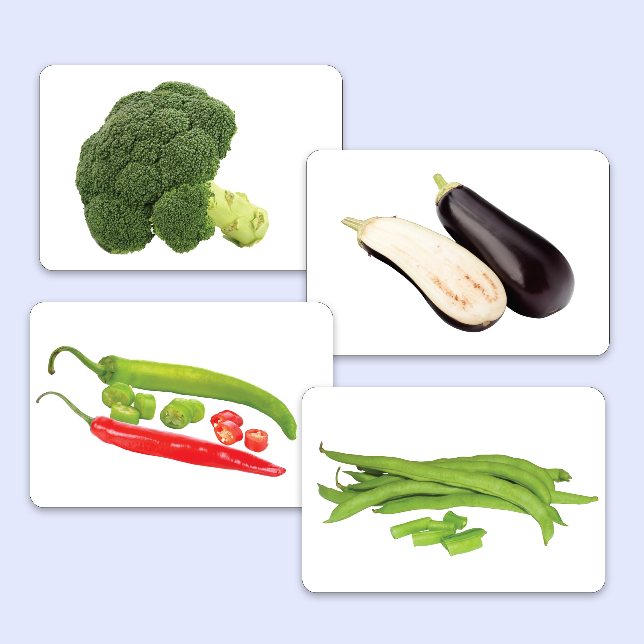 Vegetables Flash Cards Montessori Educational
