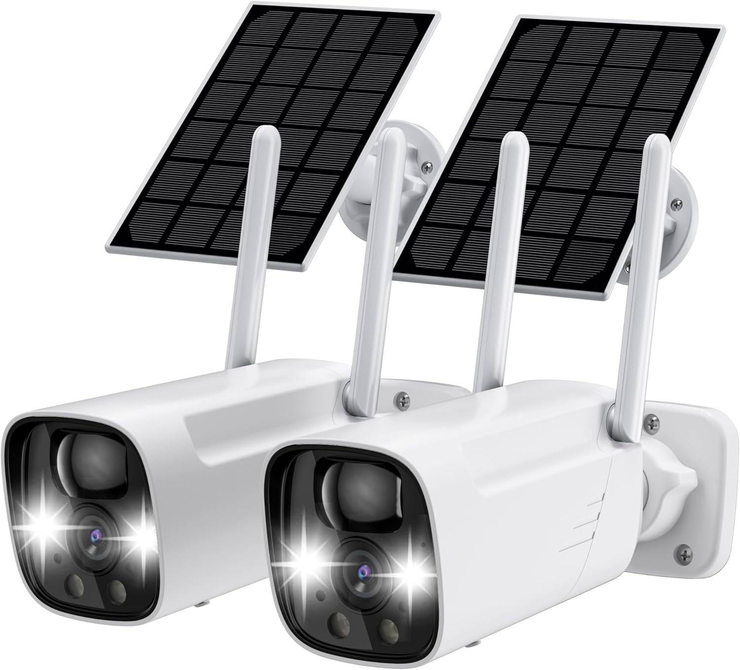 Amazon.com : Menggood 2K Solar Security Cameras Wireless Outdoor, 2 ...