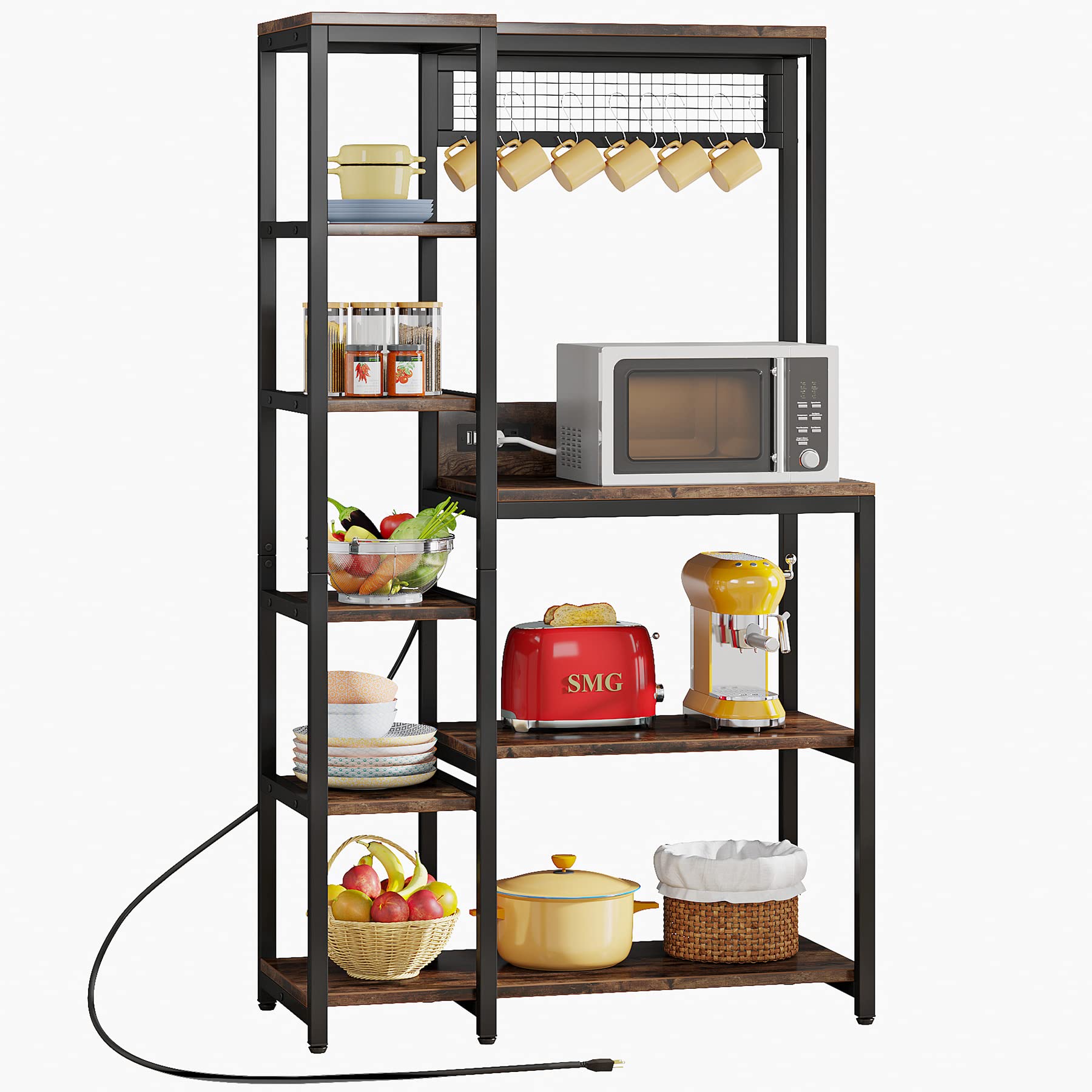 Amazon.com - LITTLE TREE Kitchen Baker’s Rack with Power Outlets ...